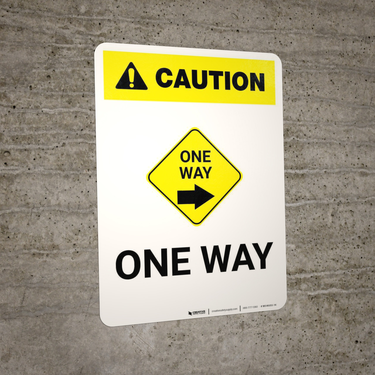 Caution: One Way Right with Icon Portrait | Creative Safety Supply