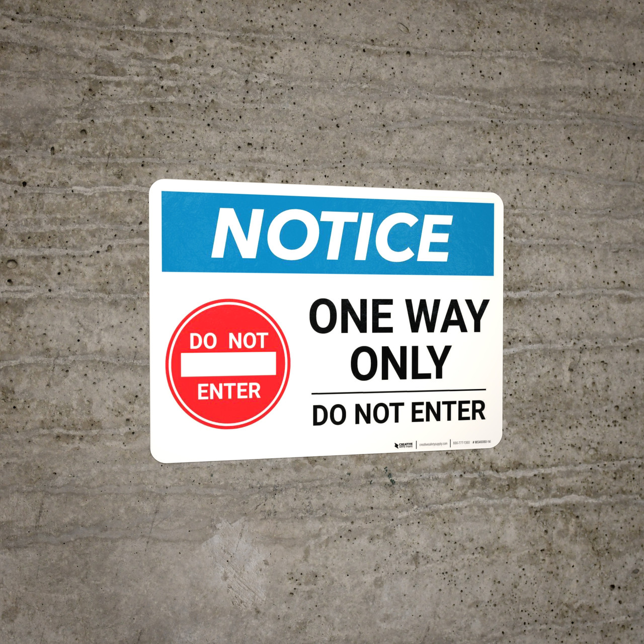 Notice: One Way Only - Do Not Enter with Icon Landscape | Creative ...