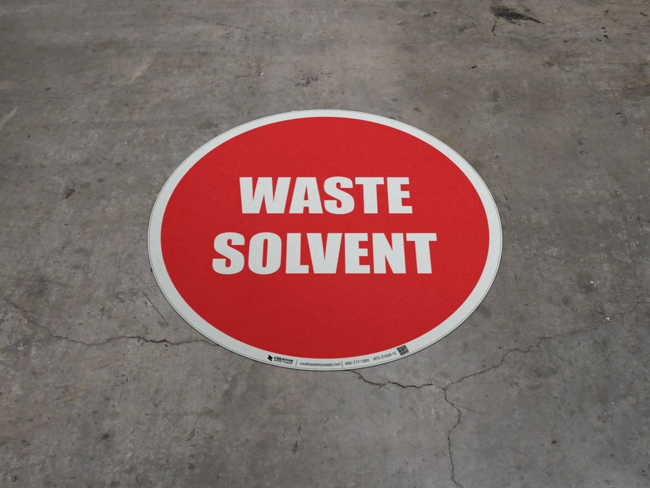 Waste Solvent Sign