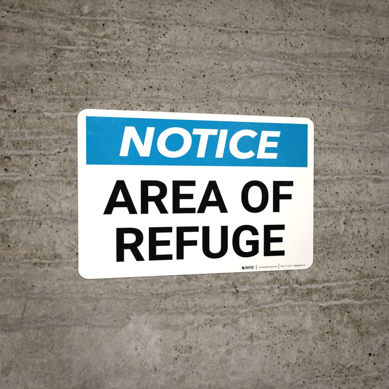 Notice: Area of Refuge Landscape | Creative Safety Supply