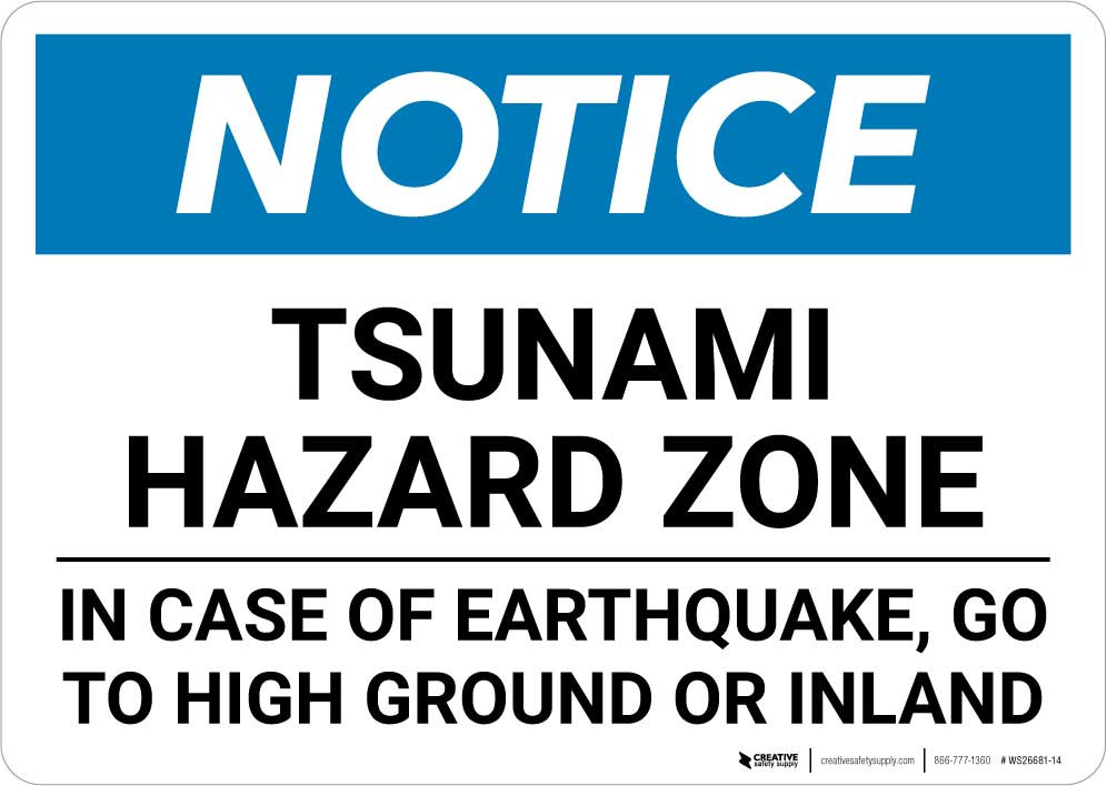 Notice: Take Cover Safe Room Landscape | Creative Safety Supply