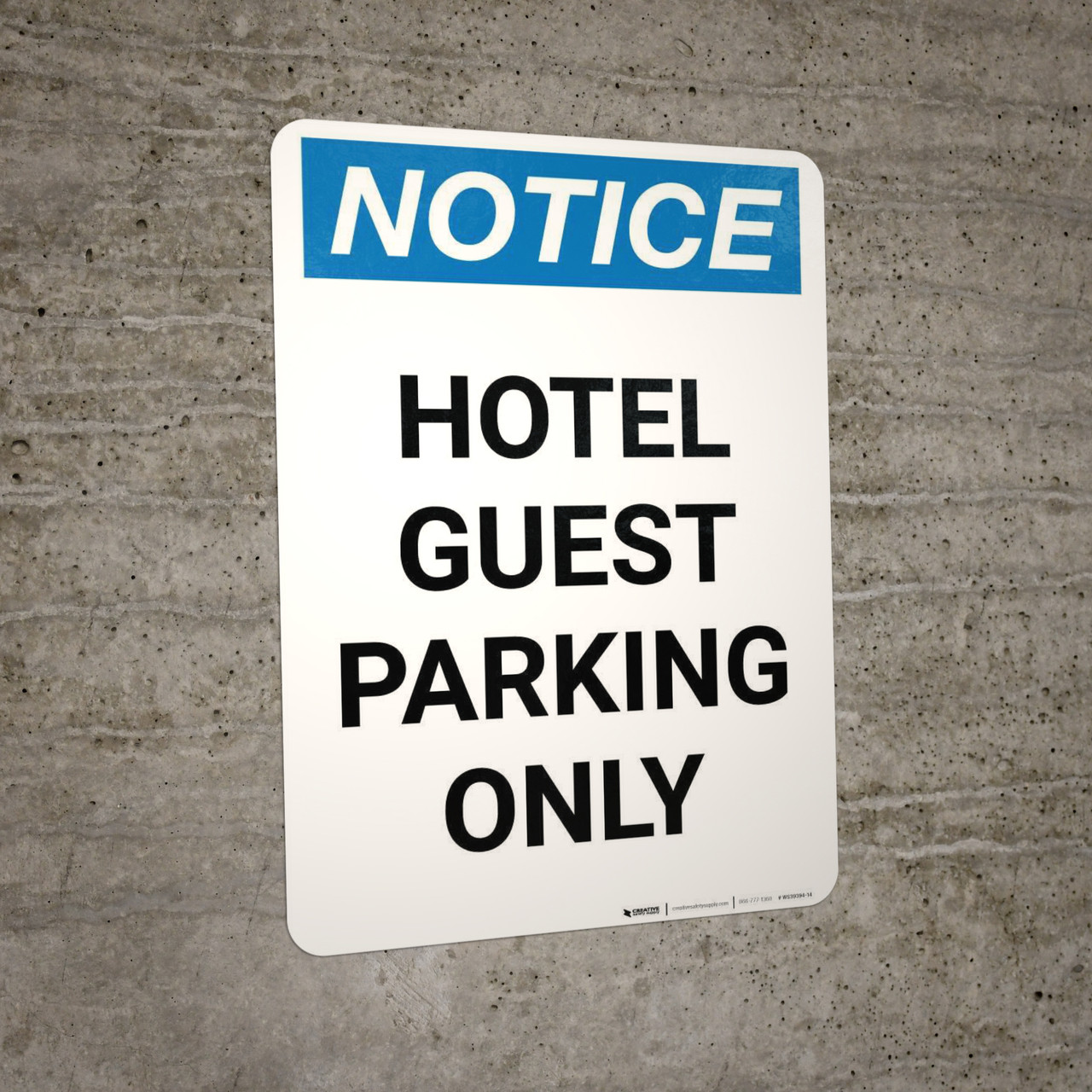 Notice: Hotel Guest Parking Only Portrait | Creative Safety Supply