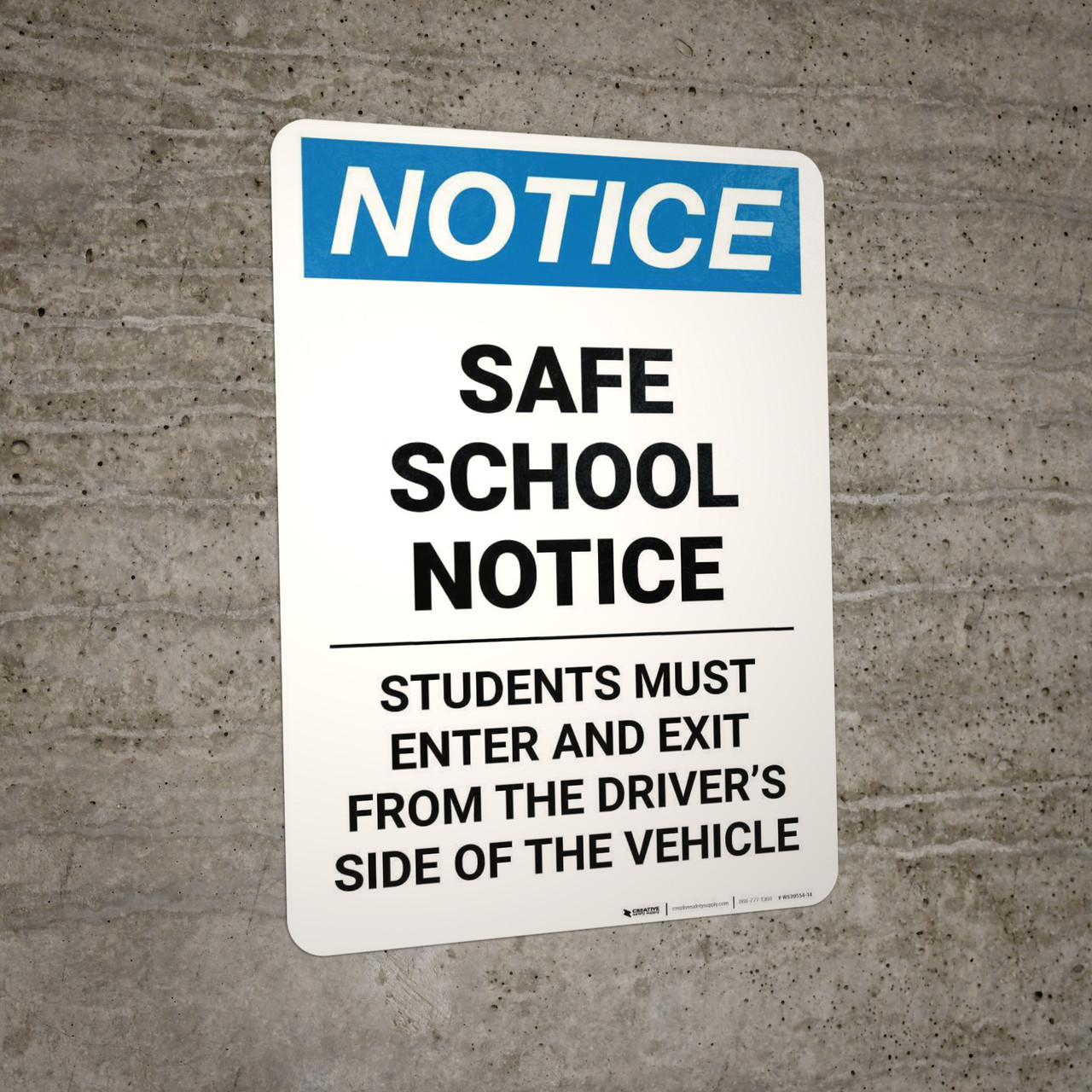 Notice: Safe School Notice - Students Must Enter and Exit from Driver ...
