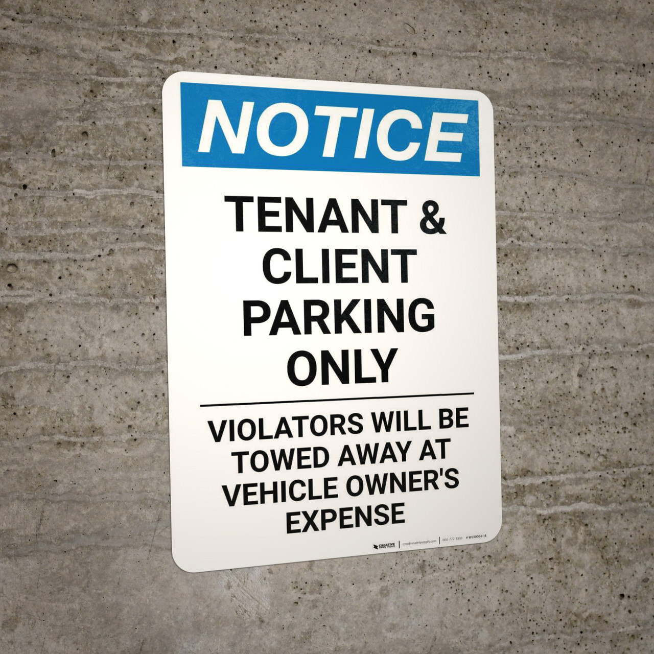 Notice: Tenant and Client Parking Only - Violators Towed Away with Icon ...