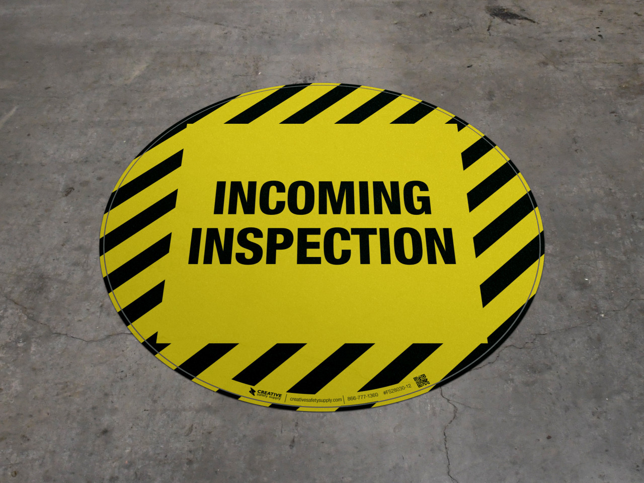 Incoming Inspection Floor Sign
