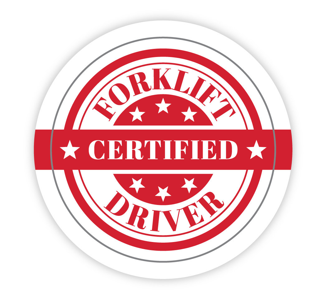 Forklift Certified Driver - Hard Hat Sticker | Creative Safety Supply