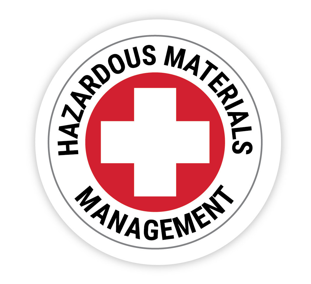 Hazardous Materials Management - Hard Hat Sticker | Creative Safety Supply