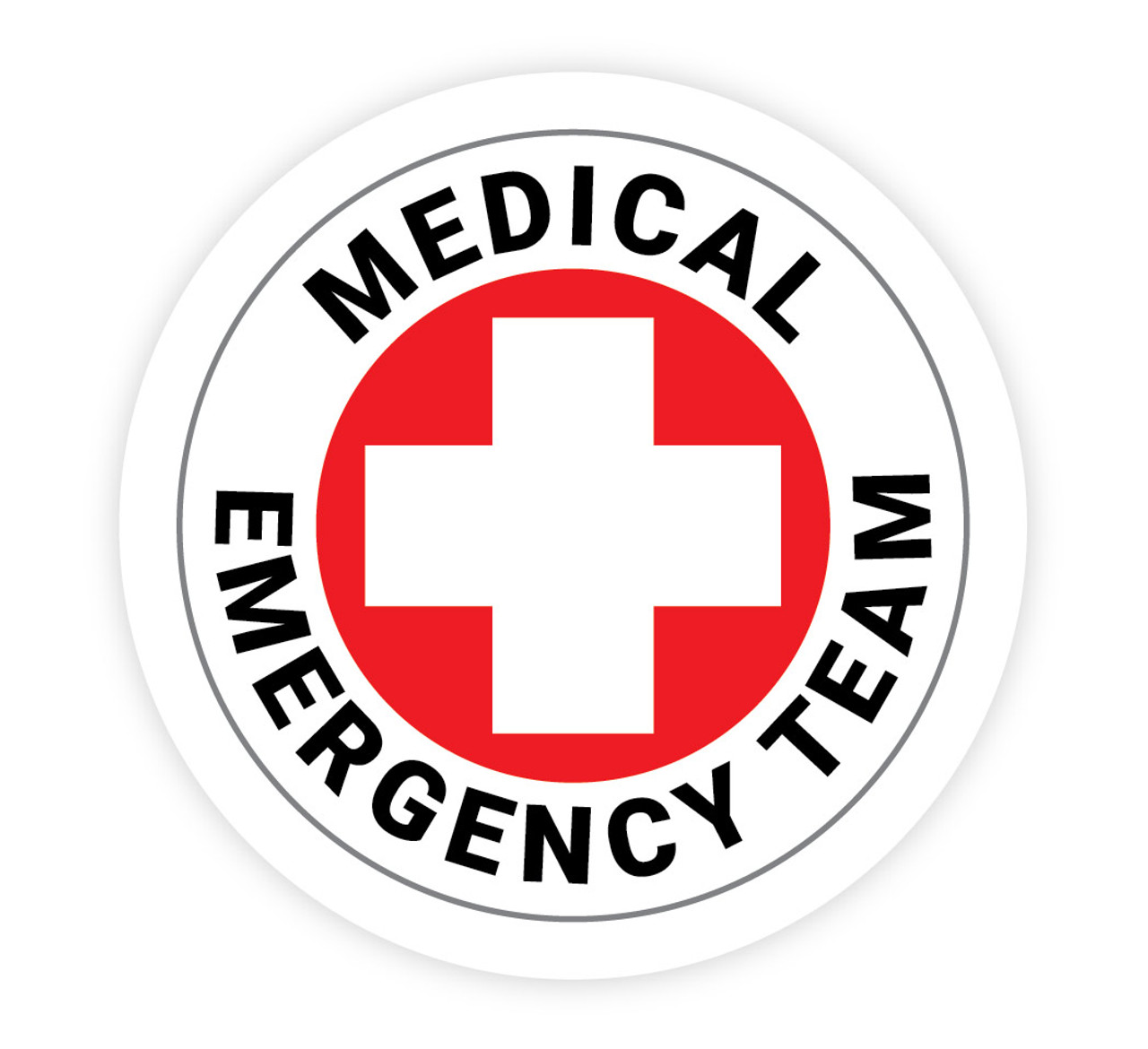Medical Emergency Team With Cross Symbol Hard Hat Sticker Creative medical-emergency-team-with-cross-symbol-hard-hat-sticker-creative