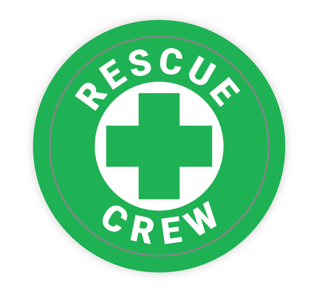 Rescue Crew - Hard Hat Sticker