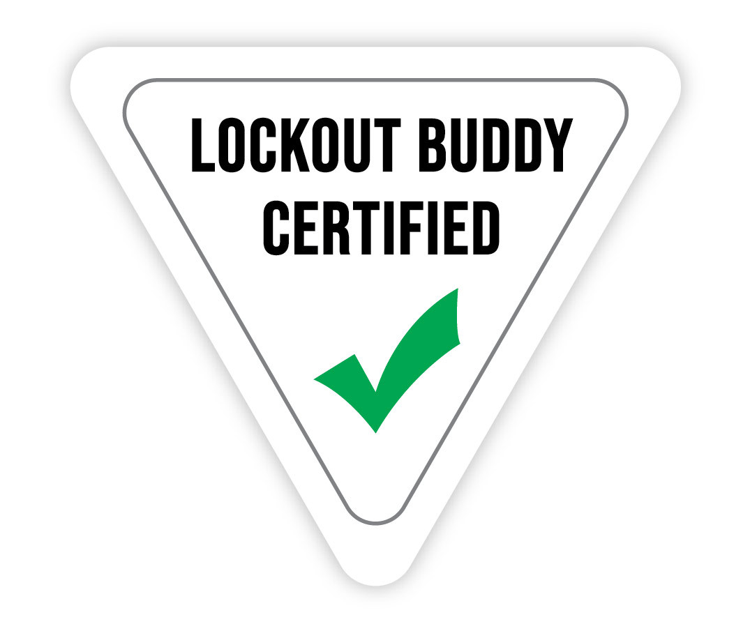 Lockout Buddy Certified Triangle - Hard Hat Sticker | Creative Safety ...