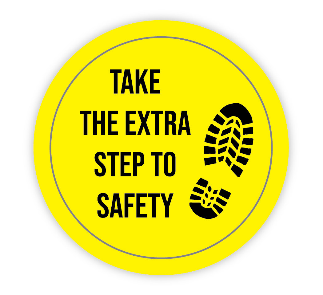 Take the Extra Step to Safety - Hard Hat Sticker