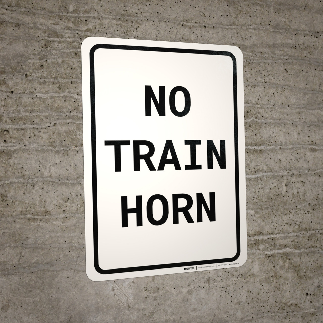 Do Not Pass Stopped Train Landscape - Wall Sign | Creative Safety Supply