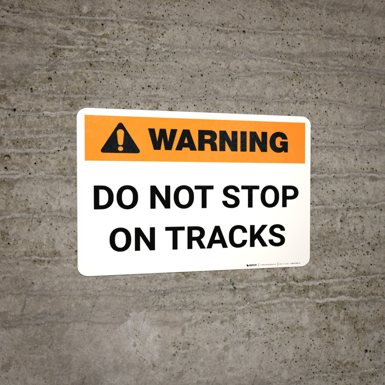 Warning: Do Not Block Crossing - Leave Clear ANSI Landscape - Wall Sign ...