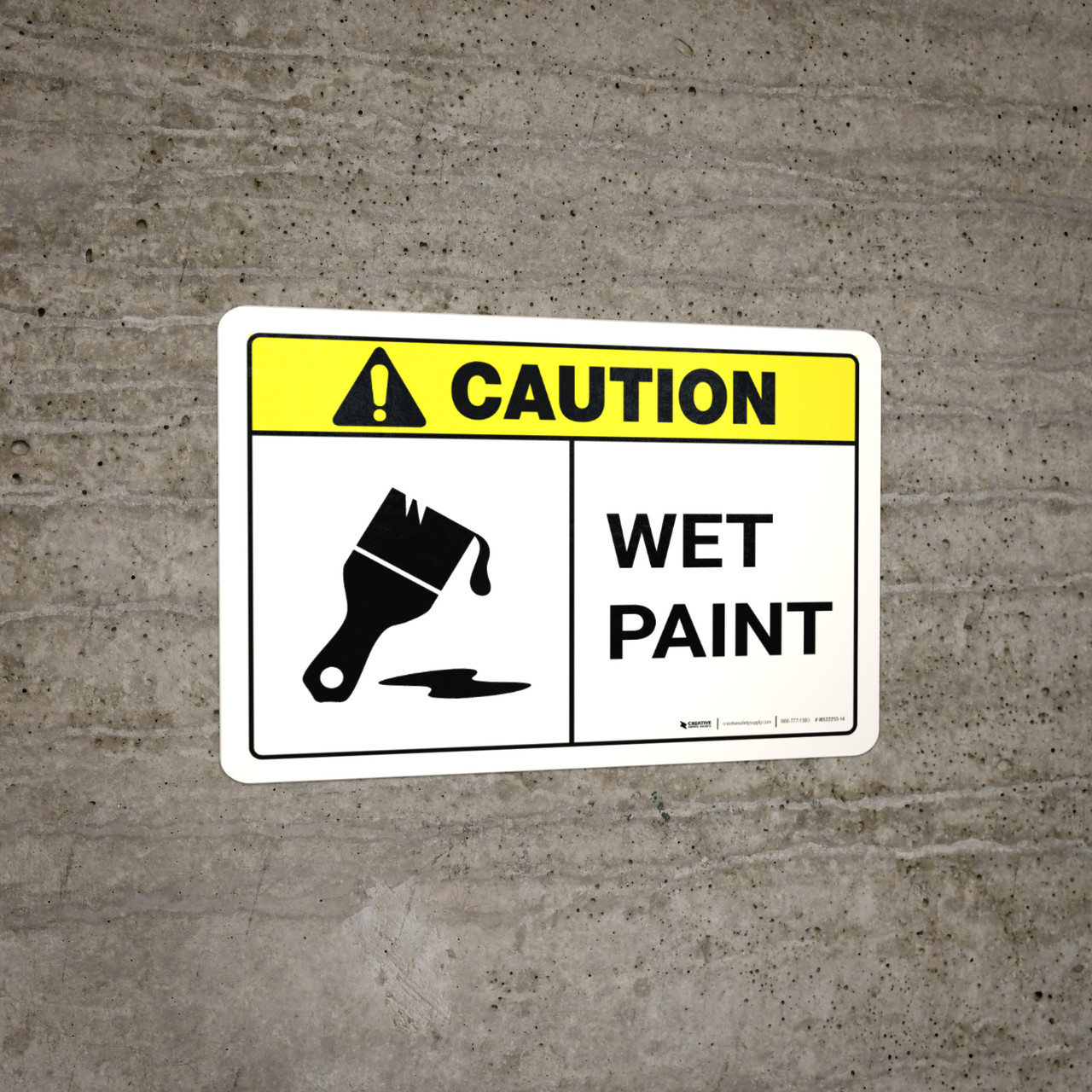 Caution: Wet Paint ANSI Landscape | Creative Safety Supply