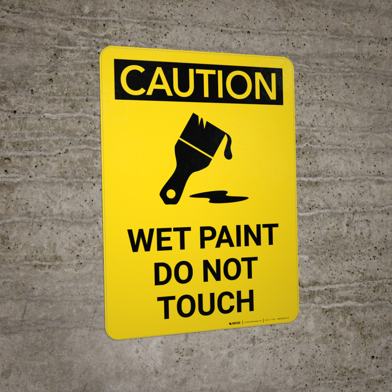 Caution: Wet Paint Do Not Touch Icon Portrait