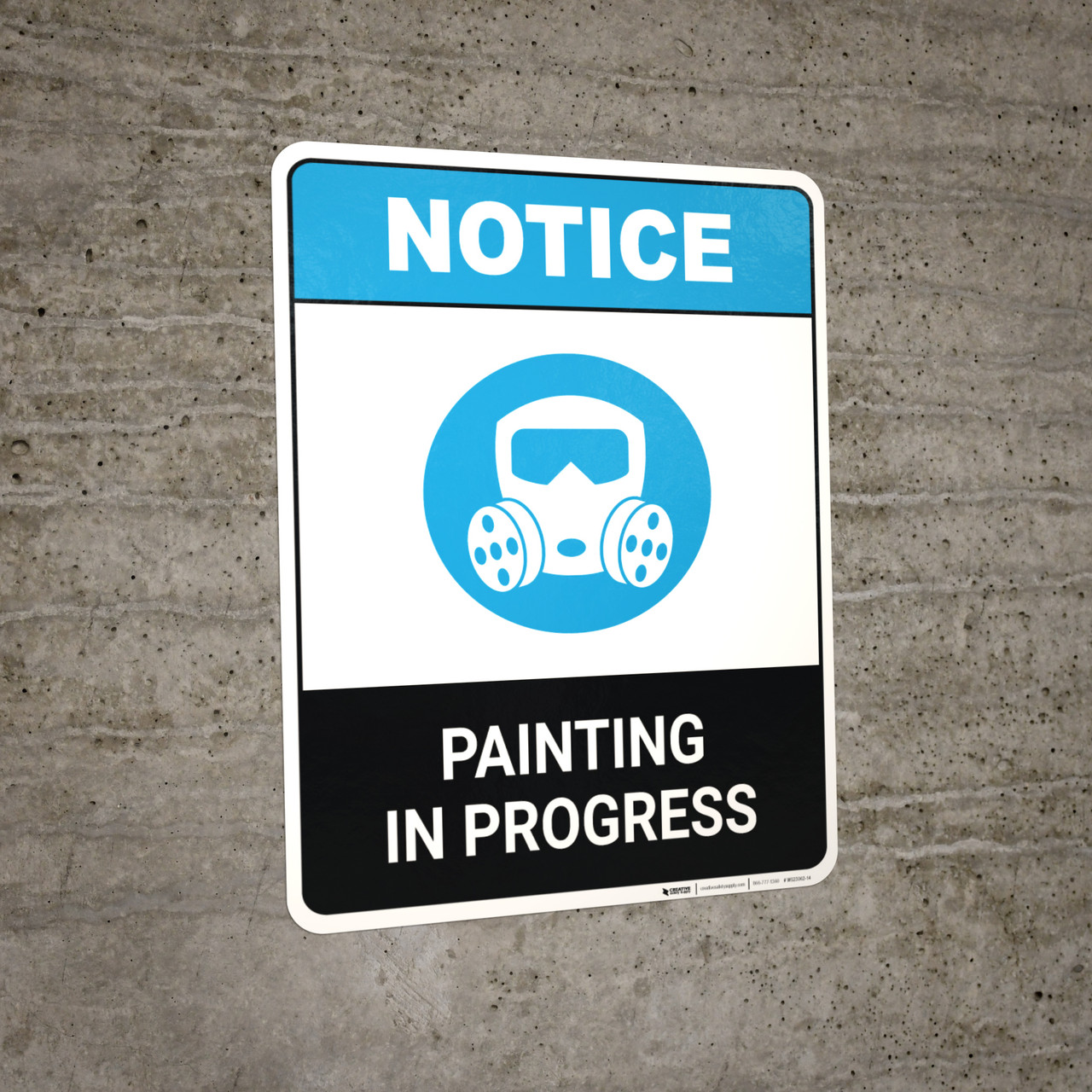 Notice: Painting in Progress ANSI Portrait