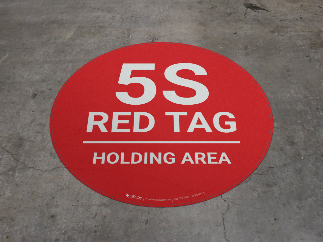 5S Red Tag - Holding Area - High Resolution Floor Sign