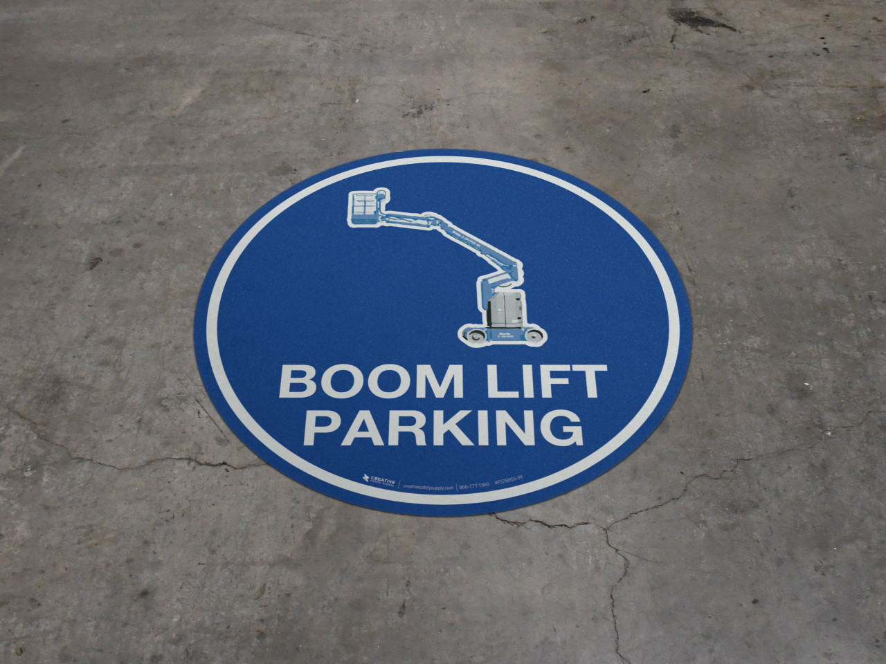 Boom Lift Parking - Floor Sign