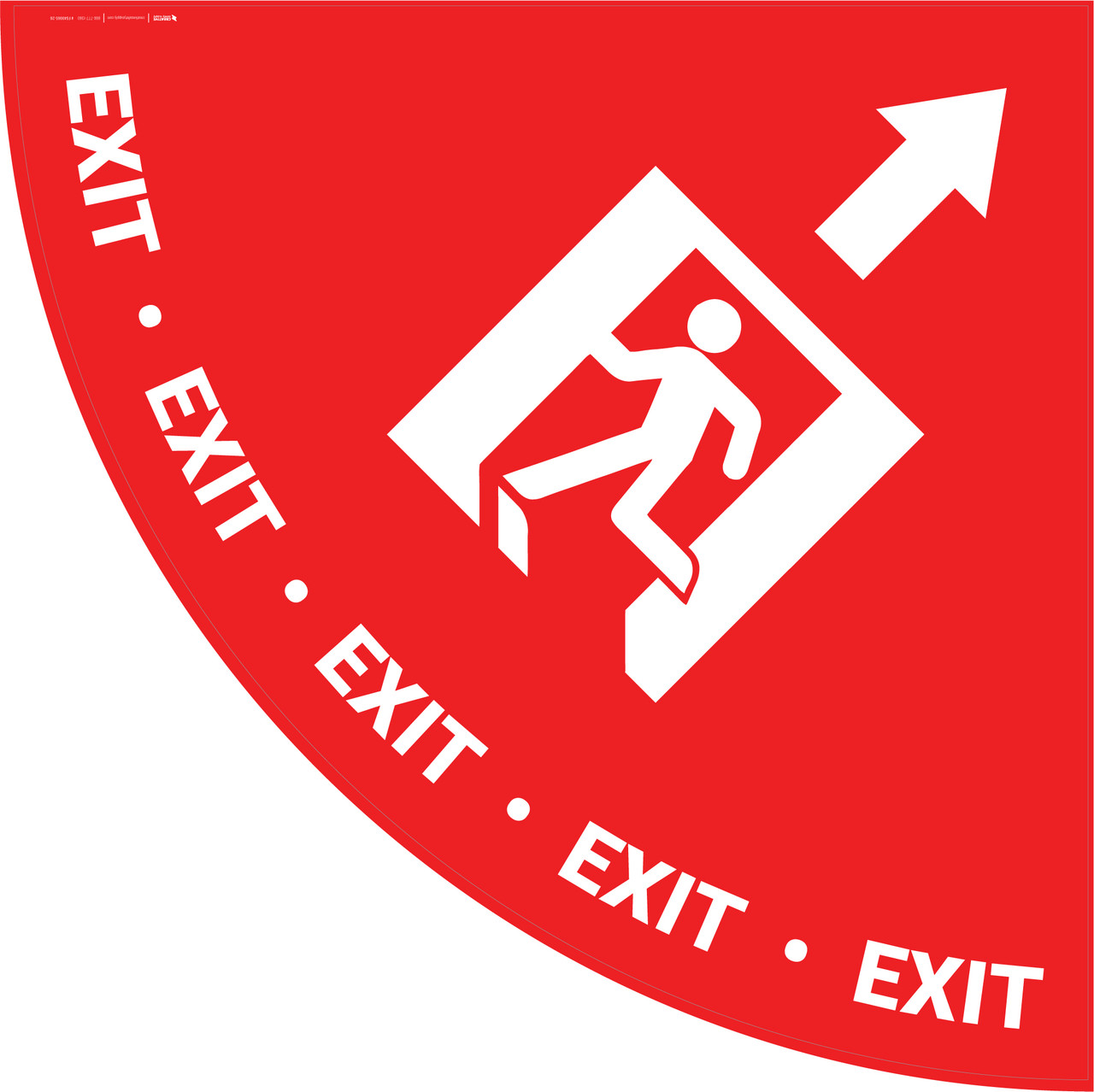 Exit Man Icon with Arrow - Half Swing Sign | Creative Safety Supply
