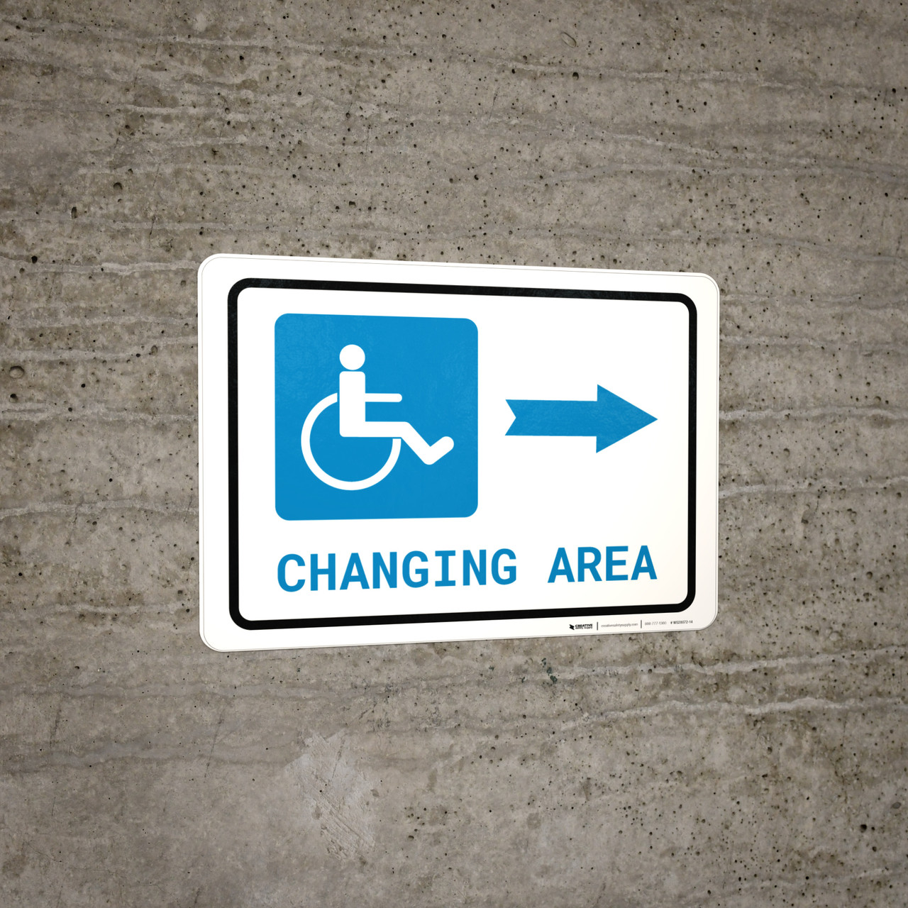 ADA Accessible Changing Area Right Arrow with Icon Landscape - Wall ...