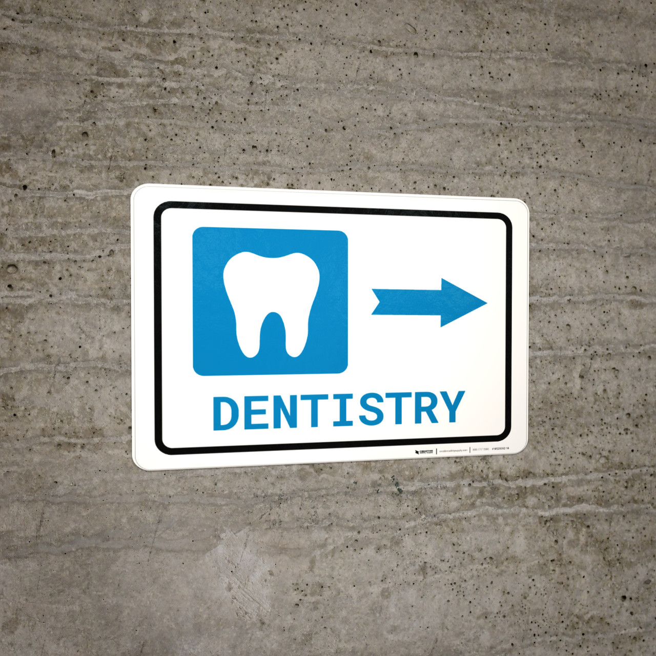 Dentistry Right Arrow with Icon Landscape - Wall Sign