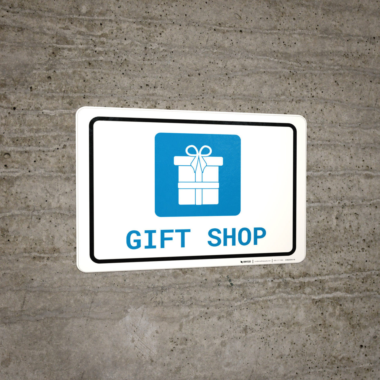Gift Shop with Icon Landscape - Wall Sign | Creative Safety Supply