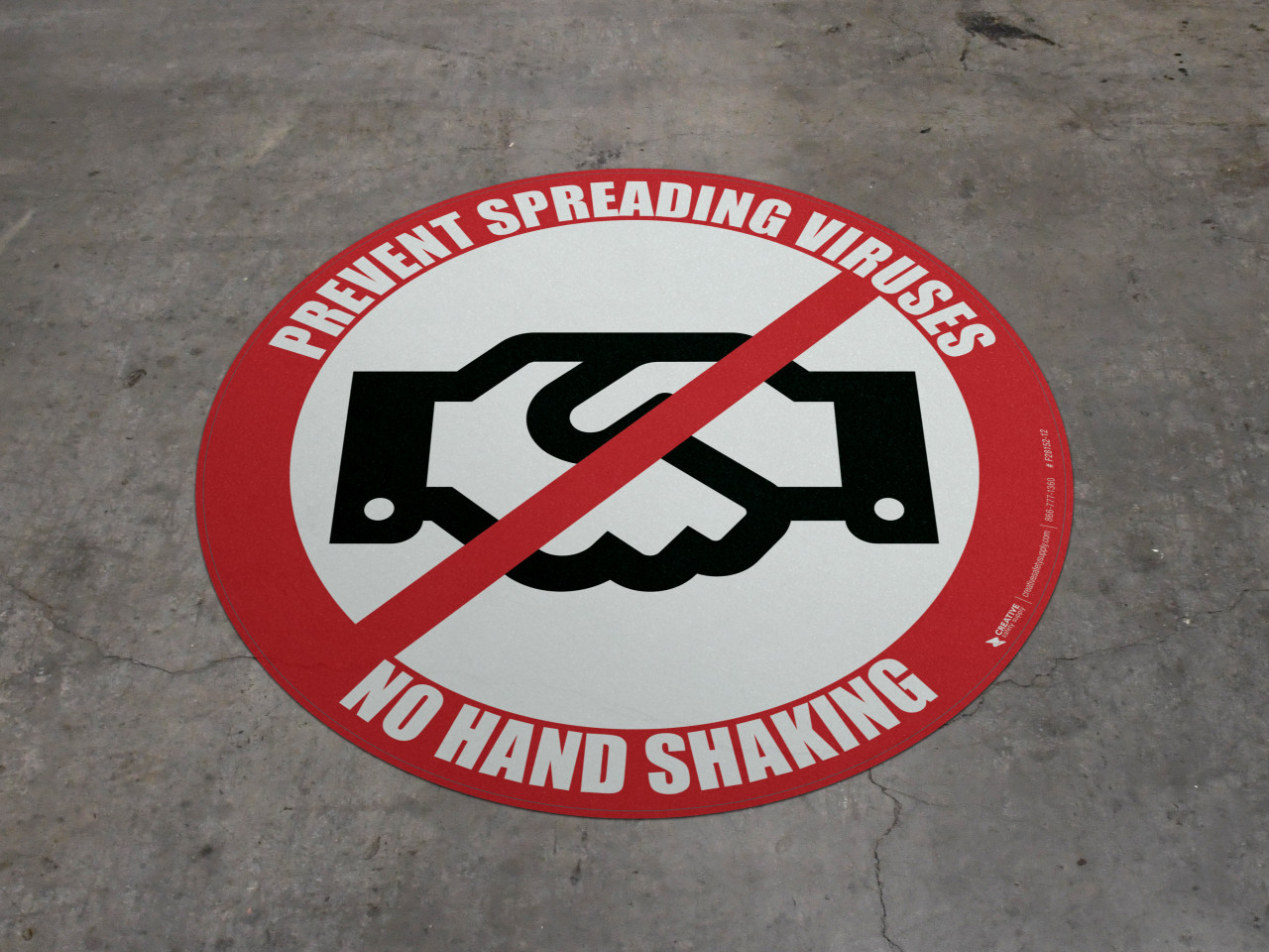 Prevent Spreading Viruses - No Hand Shaking - Floor Sign | Creative ...