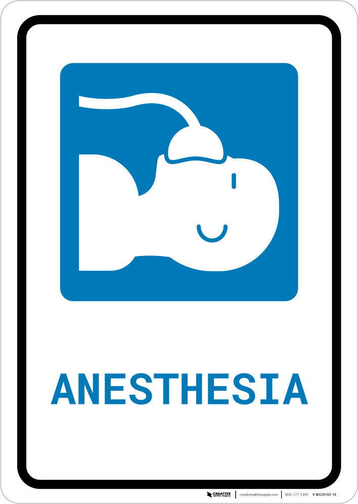 Anesthesia with Icon Portrait - Wall Sign