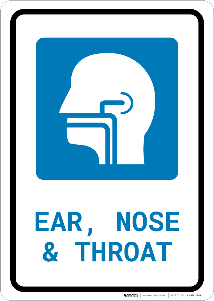 Ears, Nose, and Throat (ENT) with Icon Portrait - Wall Sign | Creative ...