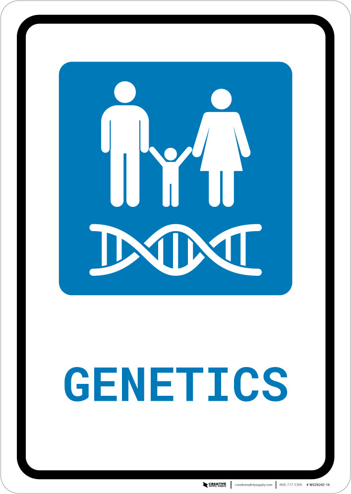 Genetics with Icon Portrait - Wall Sign