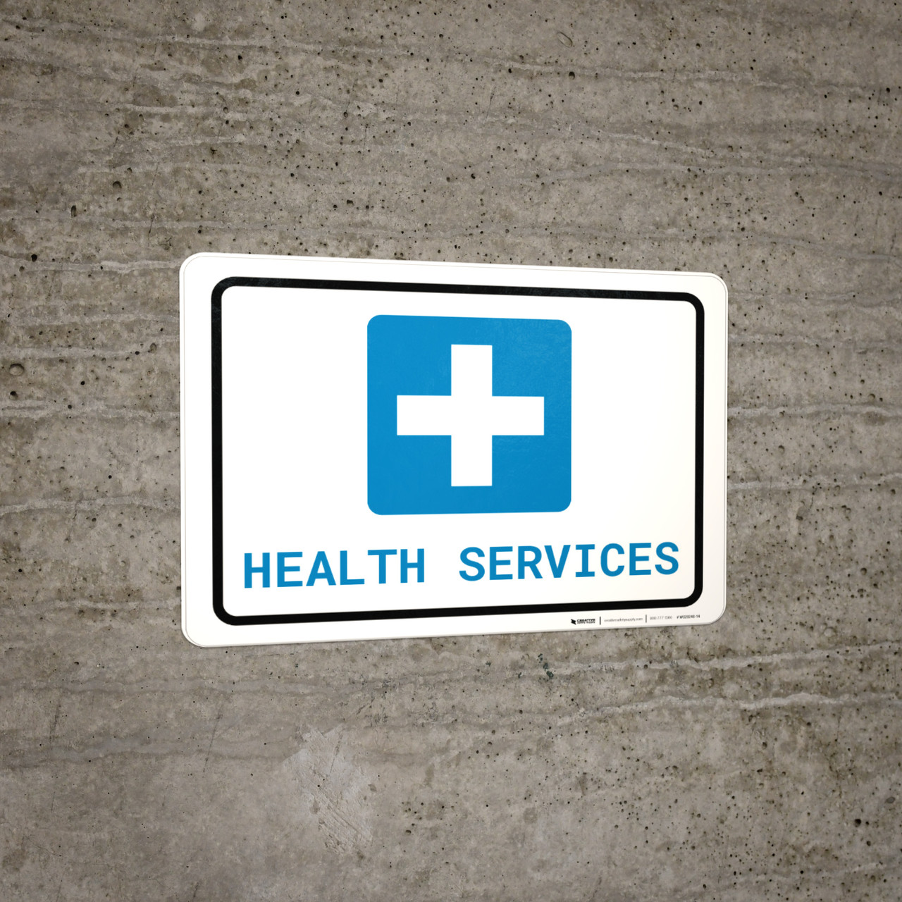 Health Services with Icon Landscape - Wall Sign