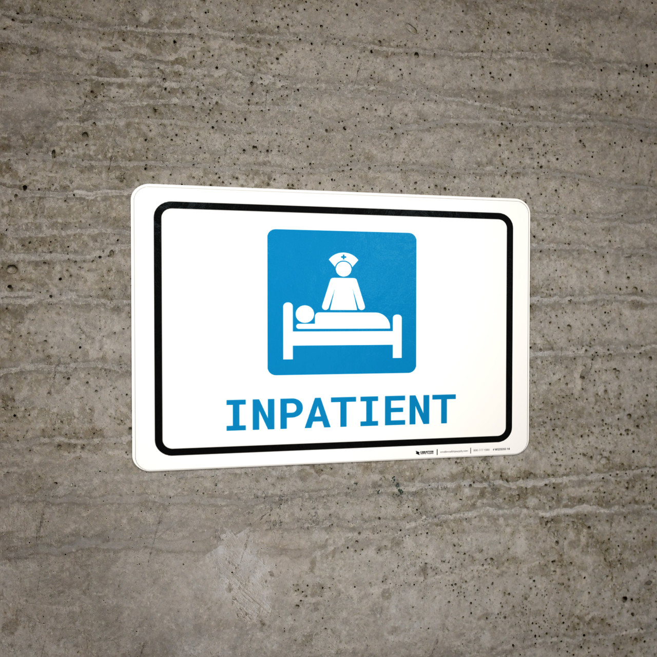 Inpatient with Icon Landscape - Wall Sign | Creative Safety Supply