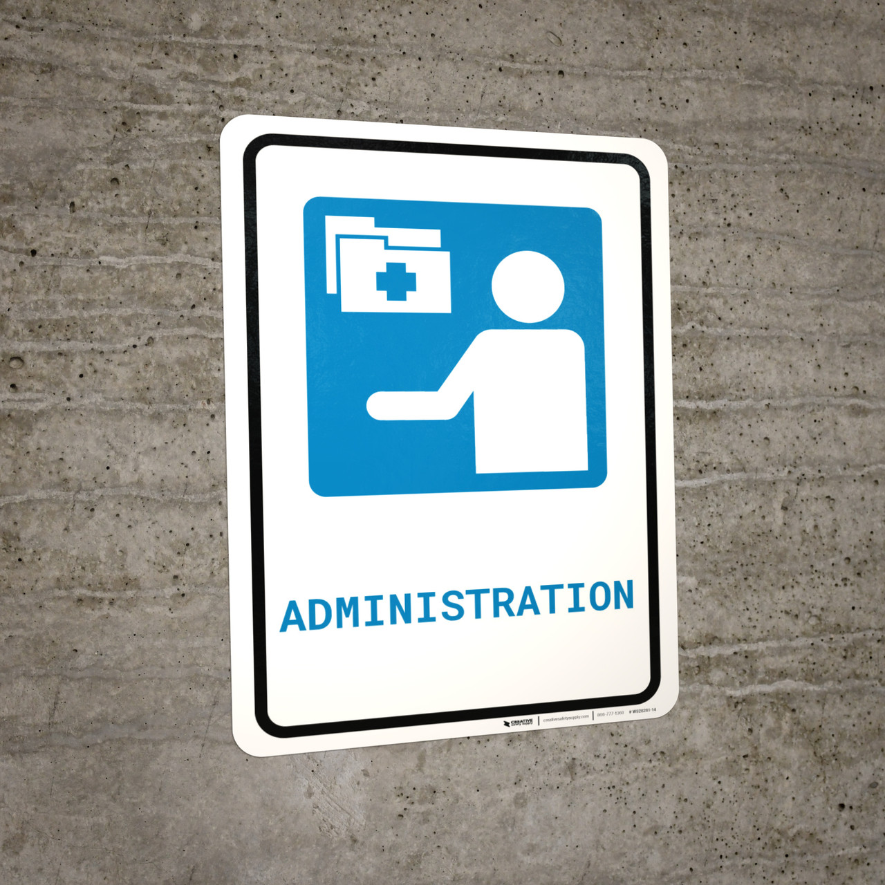 Medical Administration with Icon Portrait - Wall Sign