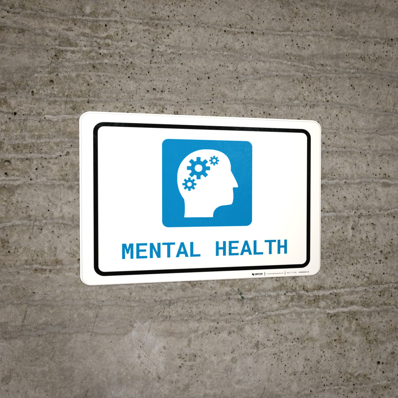 Mental Health with Icon Landscape - Wall Sign | Creative Safety Supply