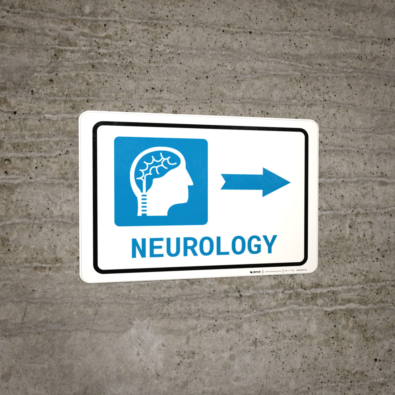 Neurology Right Arrow with Icon Landscape - Wall Sign