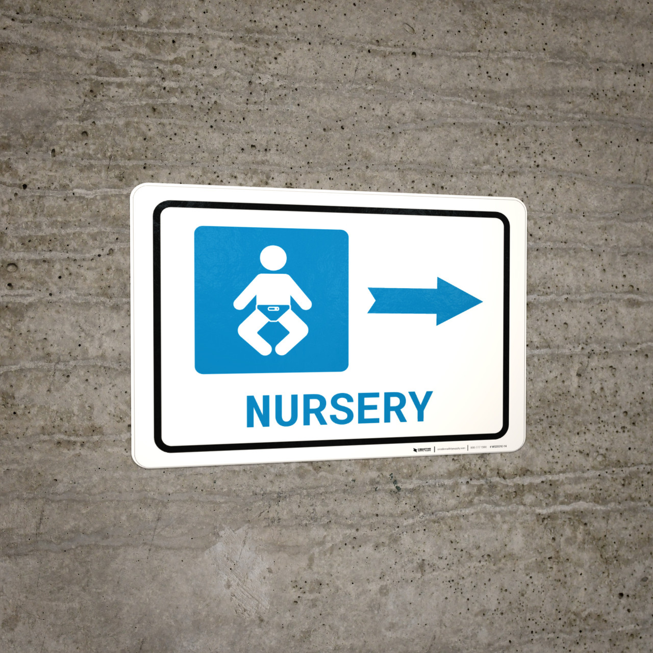 Nursery Right Arrow with Icon Landscape - Wall Sign | Creative Safety ...