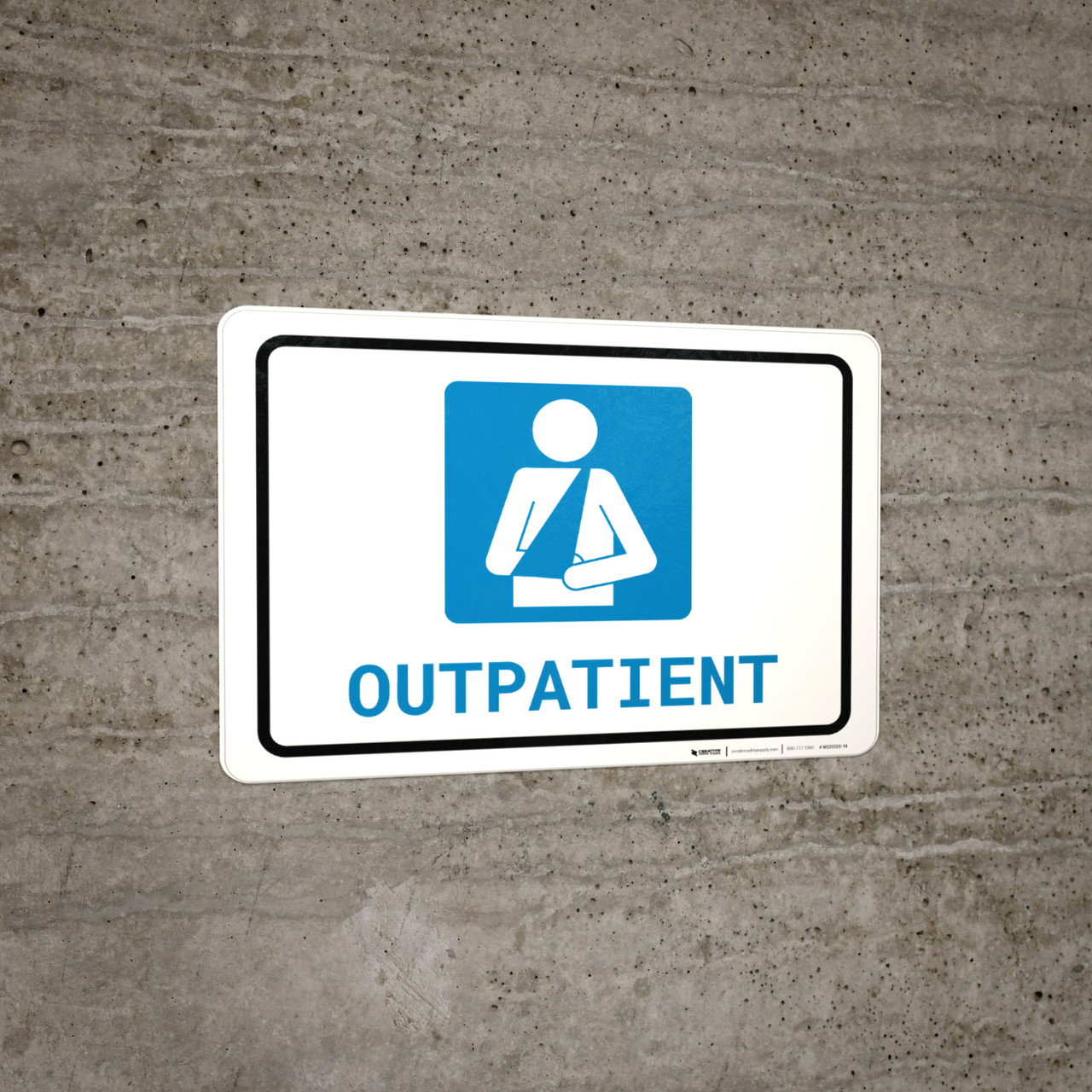 Outpatient with Icon Landscape - Wall Sign | Creative Safety Supply
