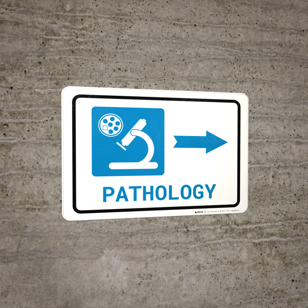 Pathology Right Arrow with Icon Landscape - Wall Sign