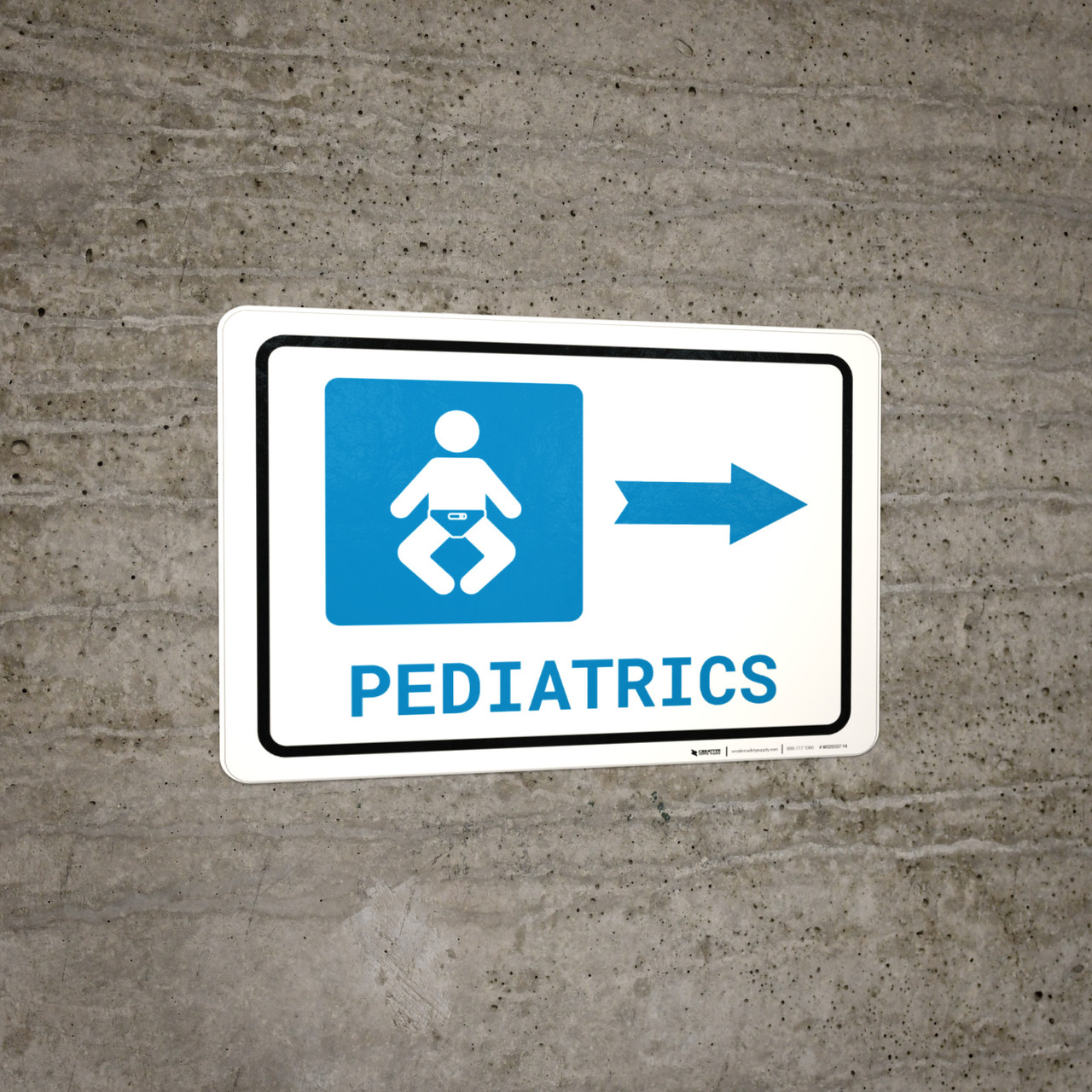 Pediatrics Right Arrow with Icon Landscape - Wall Sign | Creative ...
