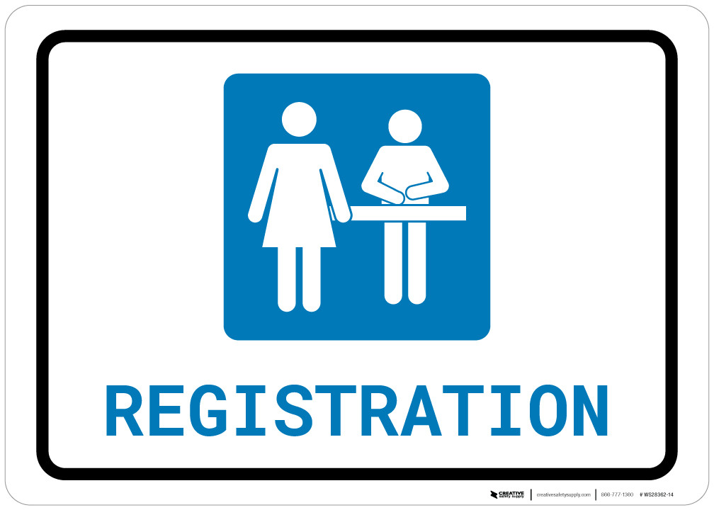 Registration with Icon Landscape - Wall Sign