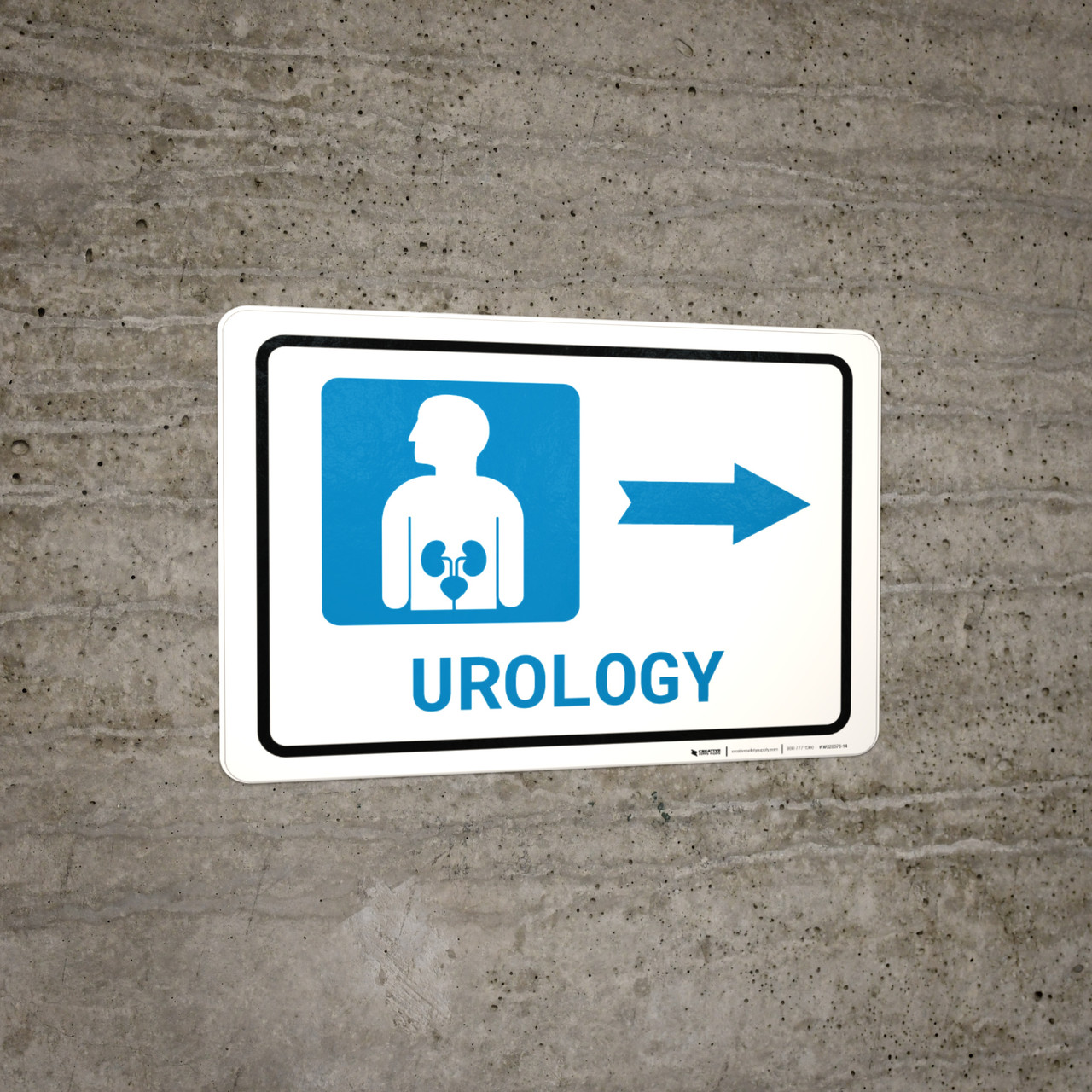 Urology Right Arrow with Icon Landscape - Wall Sign | Creative Safety ...