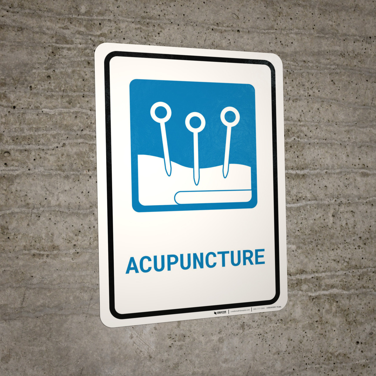 Acupuncture with Icon Portrait - Wall Sign | Creative Safety Supply