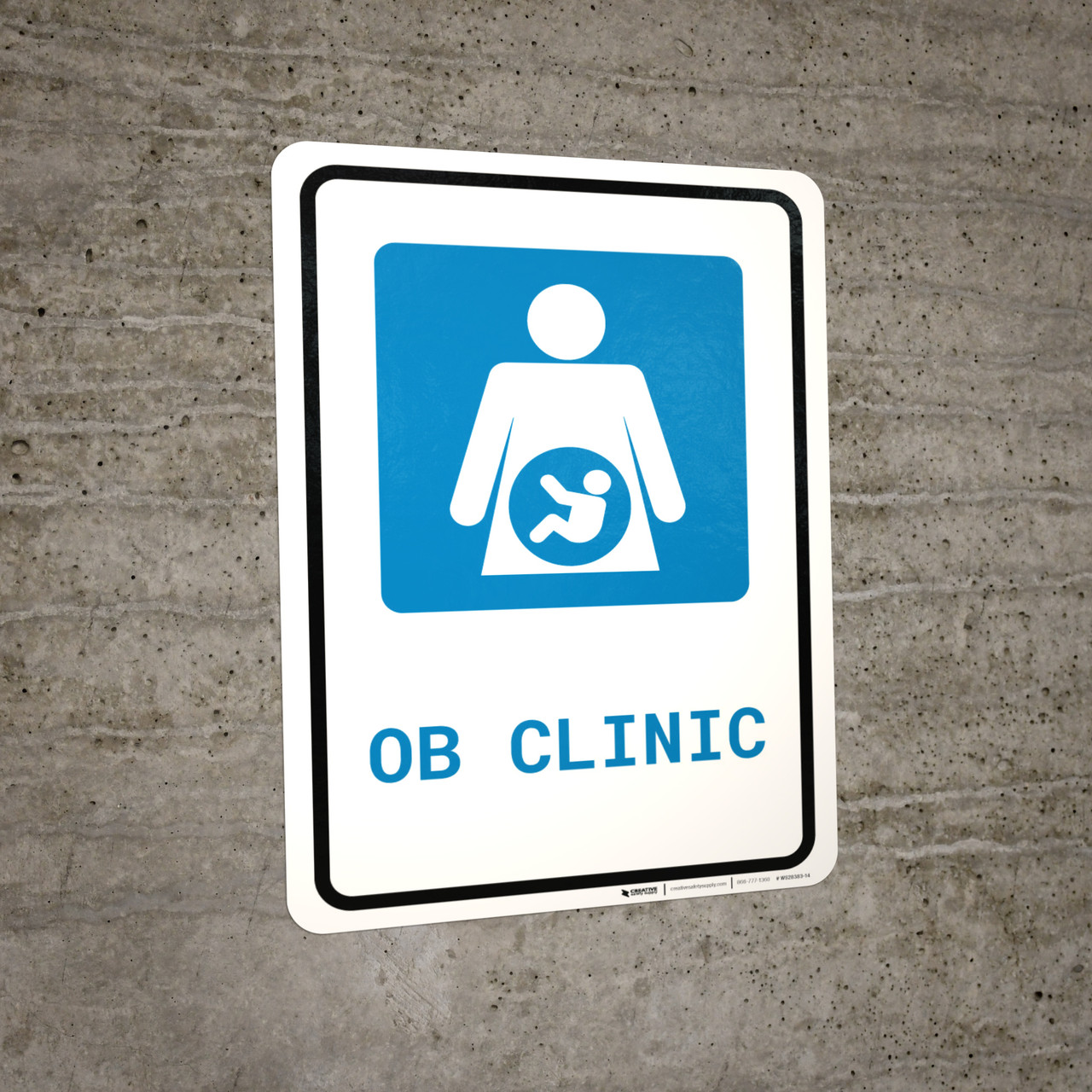 OB Clinic with Icon Portrait - Wall Sign