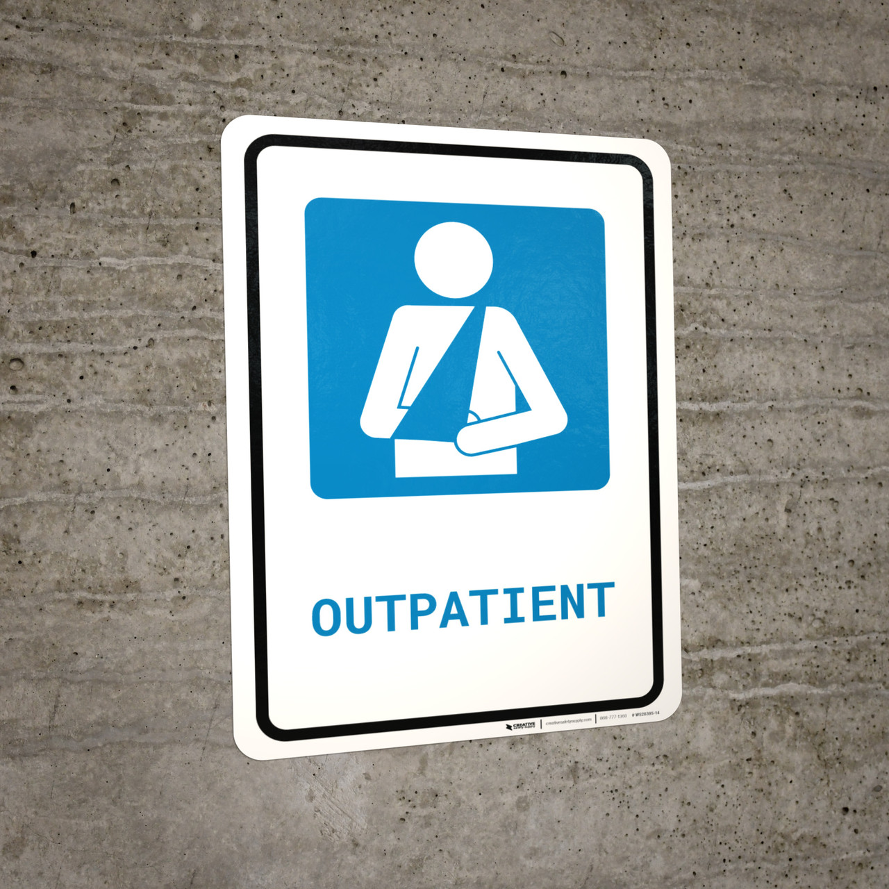Outpatient with Icon Portrait - Wall Sign