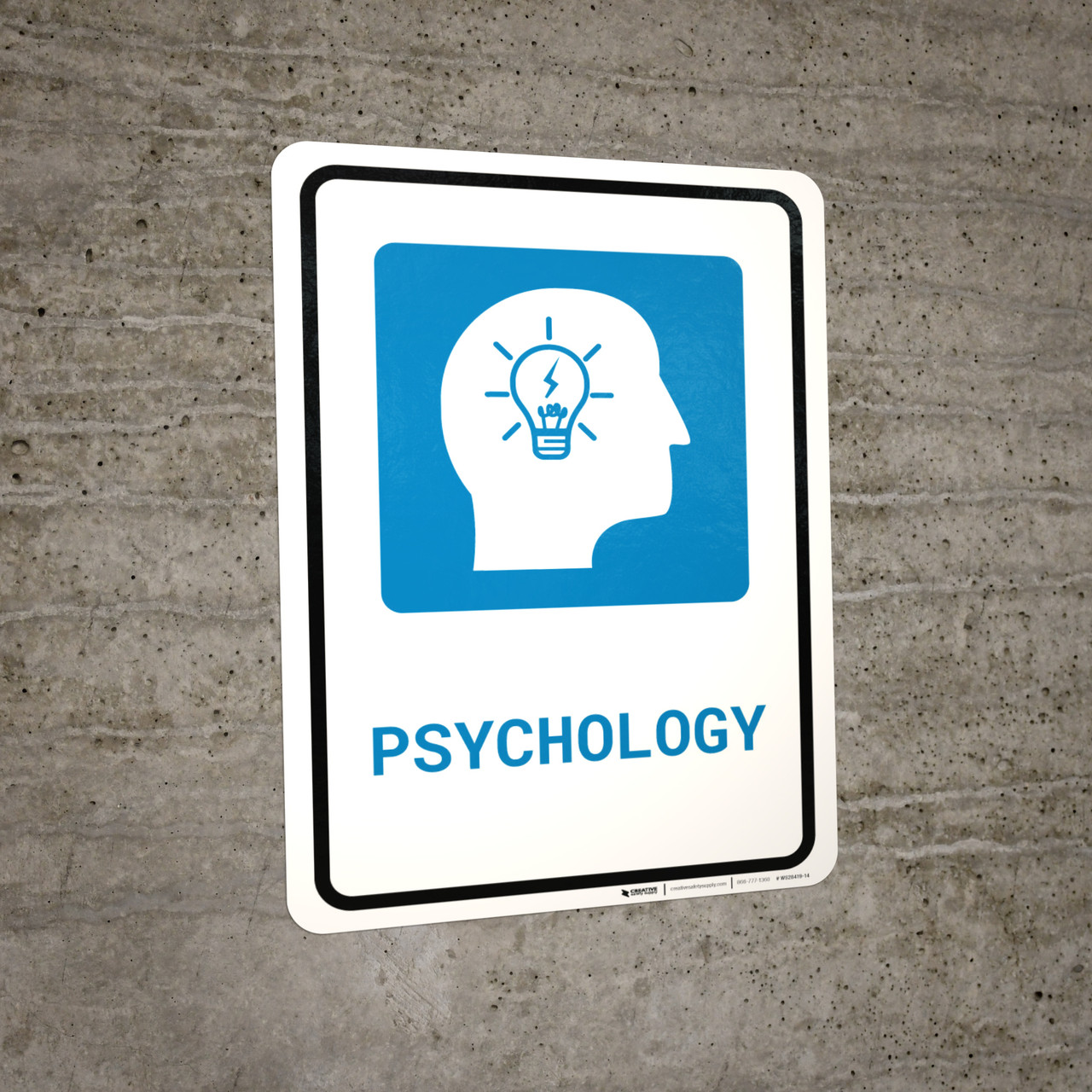 Psychology with Icon Portrait - Wall Sign