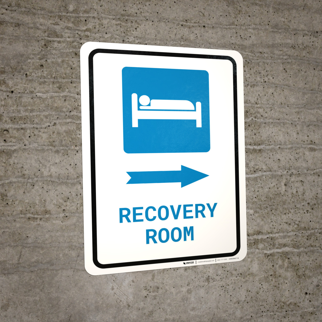 Recovery Room Right Arrow with Icon Portrait - Wall Sign | Creative ...