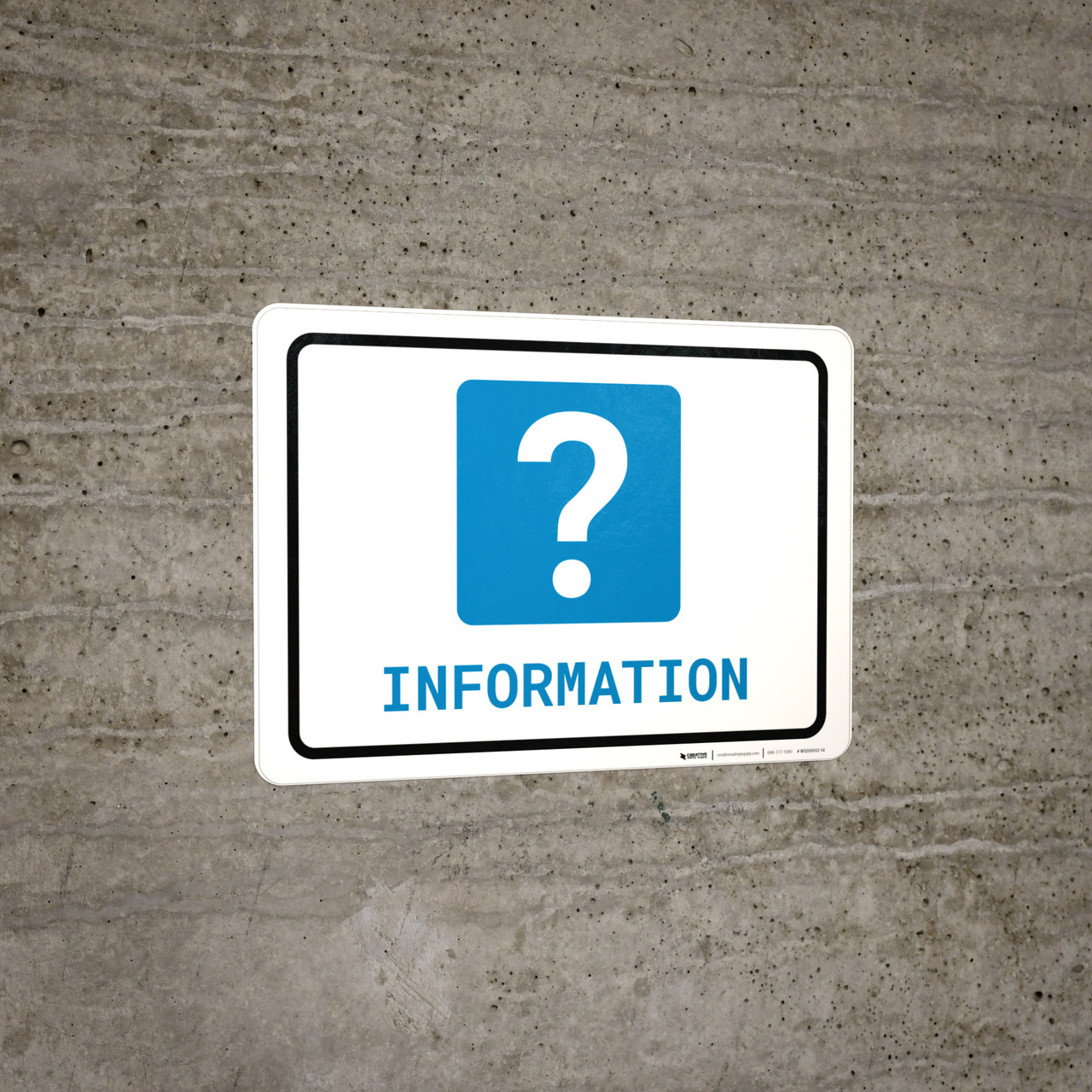 Information with Question Mark Landscape - Wall Sign | Creative Safety ...