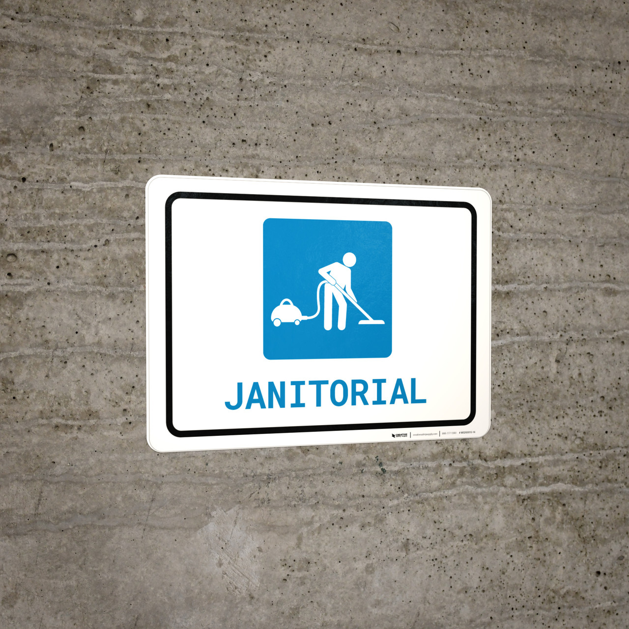 Janitorial with Icon Landscape - Wall Sign | Creative Safety Supply