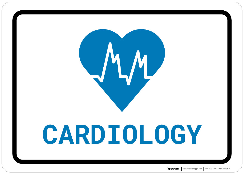 Cardiology with Icon Landscape v2 - Wall Sign