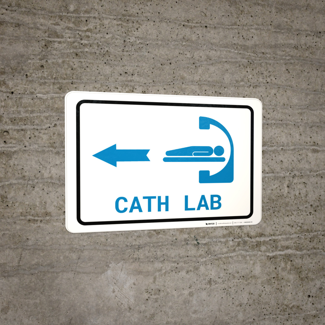 Cath Lab Left Arrow with Icon Landscape v2 - Wall Sign